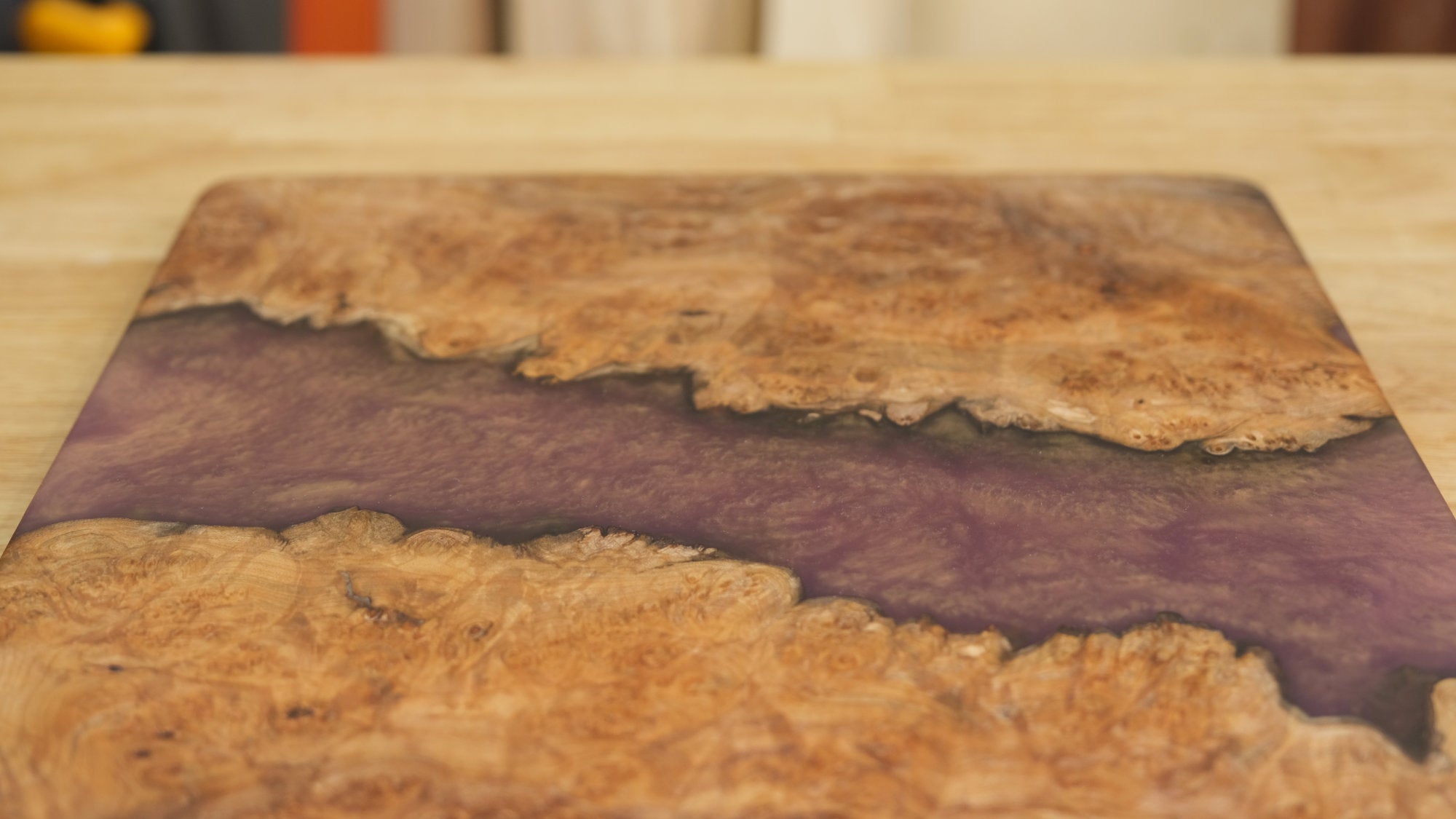 Maple Burl with Purple and Gold Epoxy - Large – RAD DESIGN